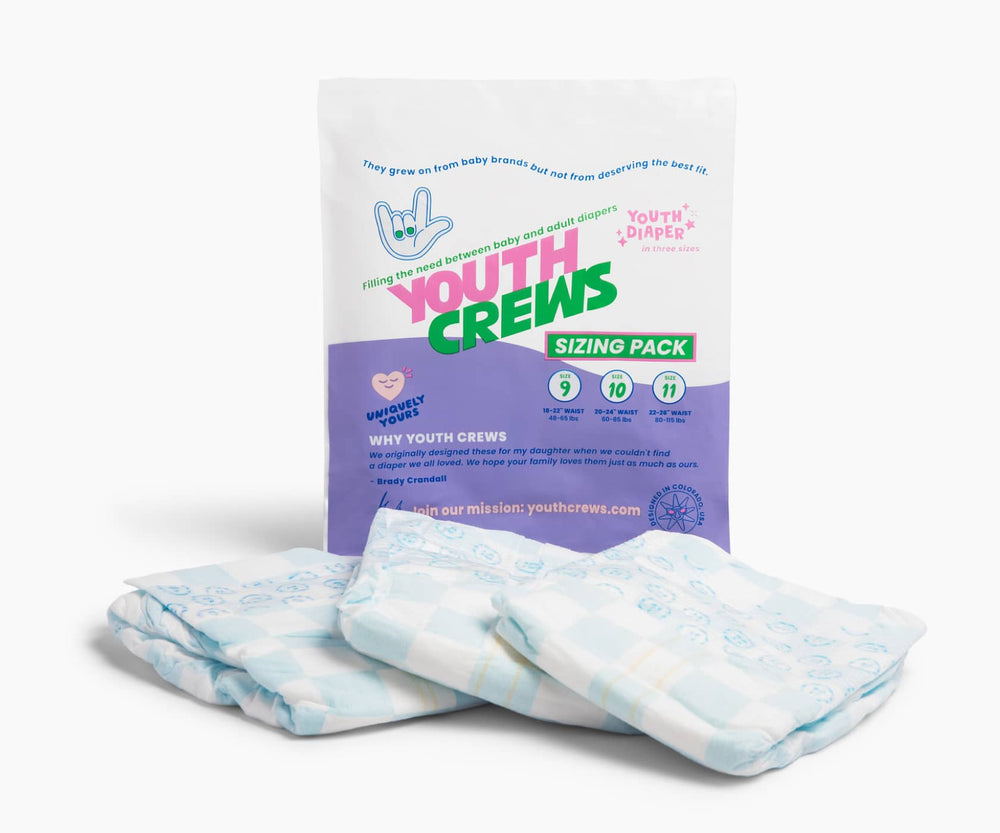 Youth Diapers for Disabled Kids | After Baby Sizes | Youth Crews